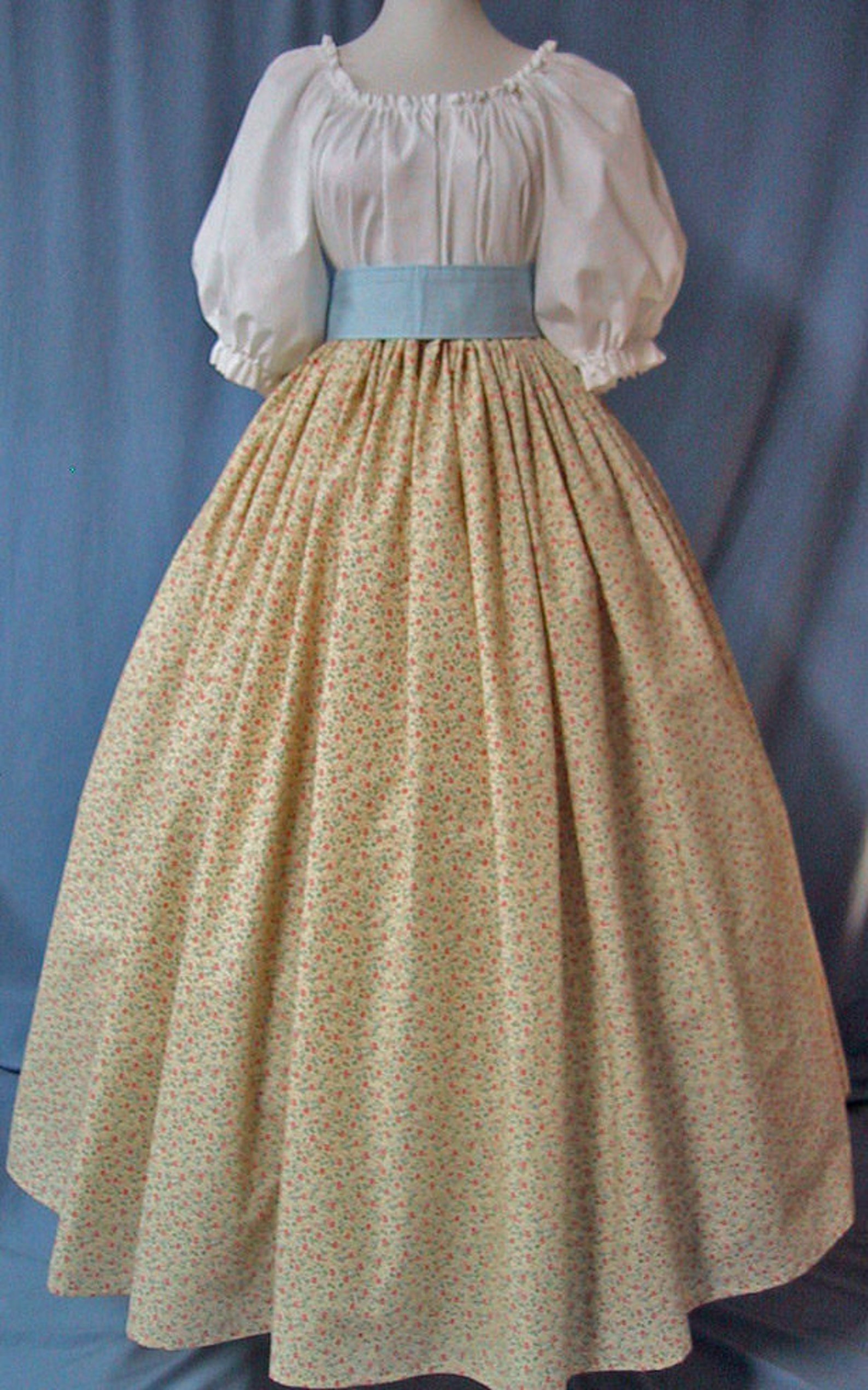 Sewing Instructions for Ladies Costume Drawstring Waist Long Skirt PDF ...