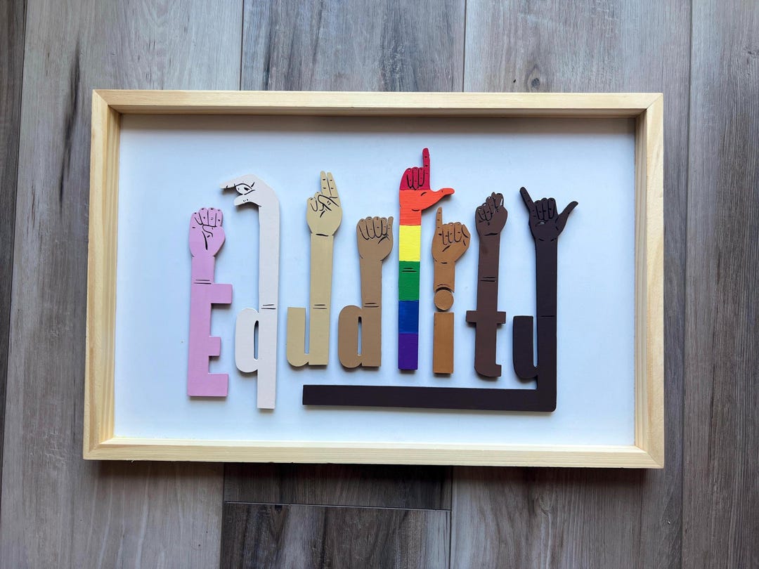 Equality Sign, Decor, Diversity, Equal Rights, Wall Art, Racism, BLM - Etsy