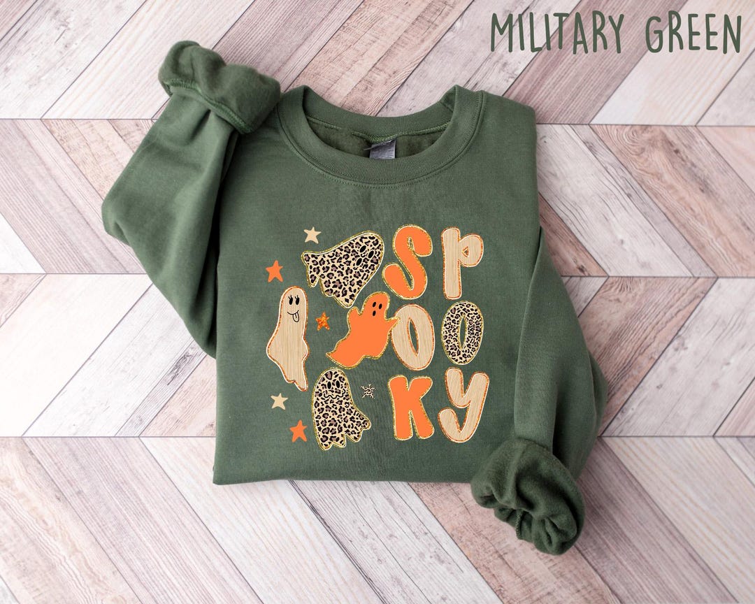 Spooky Sweatshirt, Halloween Sweatshirt, Halloween Gift Hoodie, Womens ...
