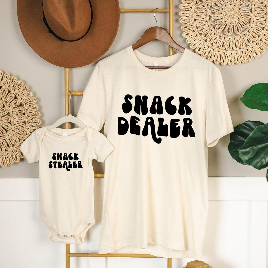 Snack Dealer Shirt, Snack Stealer Shirt, Mommy and Me T-shirt, Matching ...