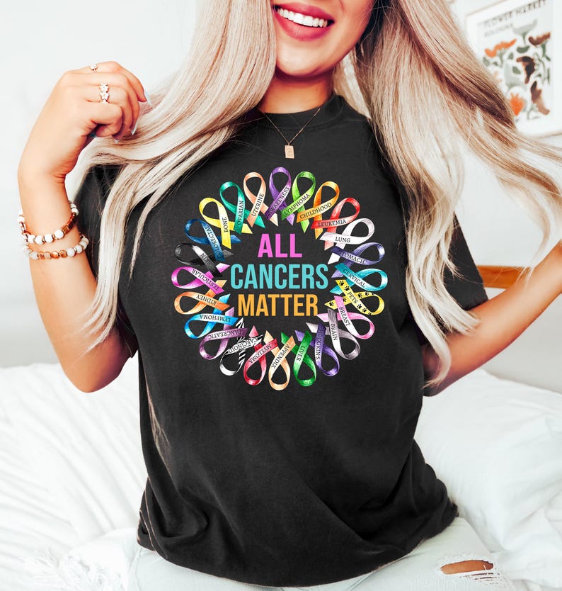 All Cancers Matter Sweatshirt, Cancer Awareness Ribbon Shirt, Cancer in ...