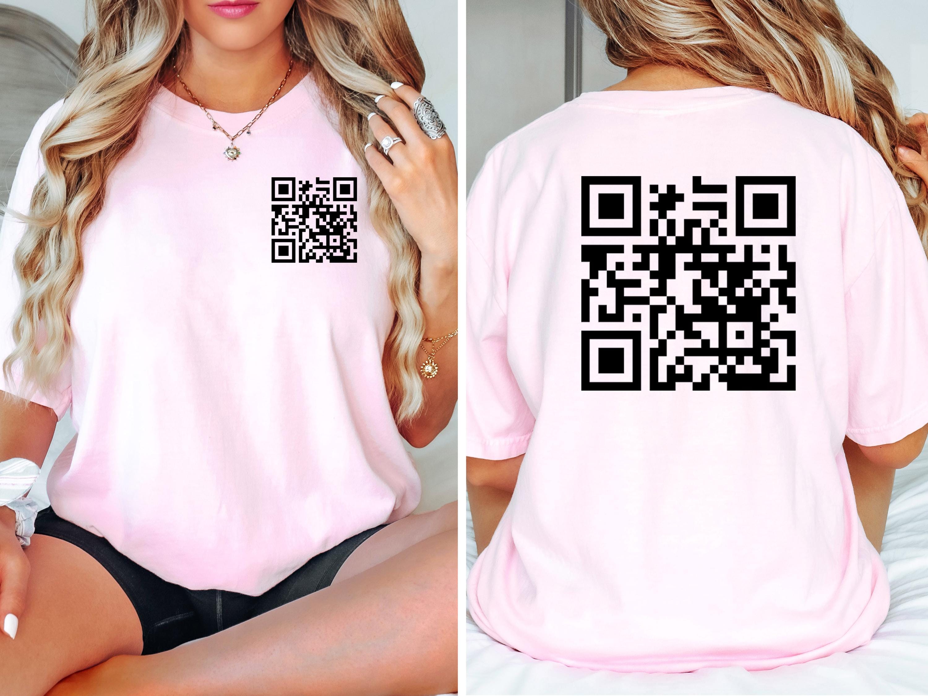 Middle Finger QR Code Funny Shirt, Fuck You QR Code, Sarcastic Joke Gag ...