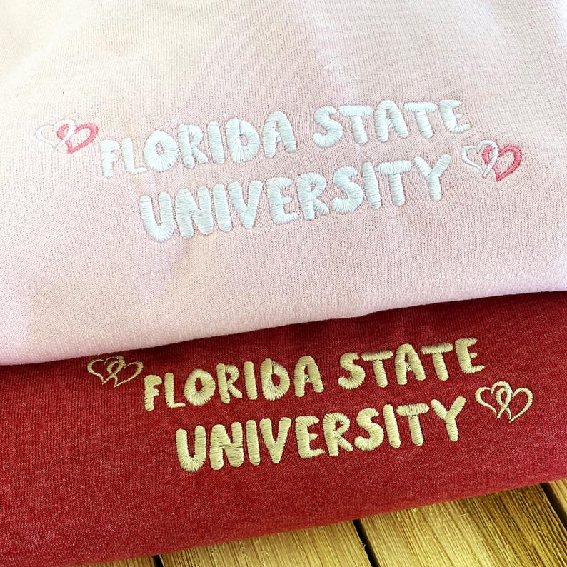 Custom College Bubble Letter Sweatshirt, Embroidered University Name ...