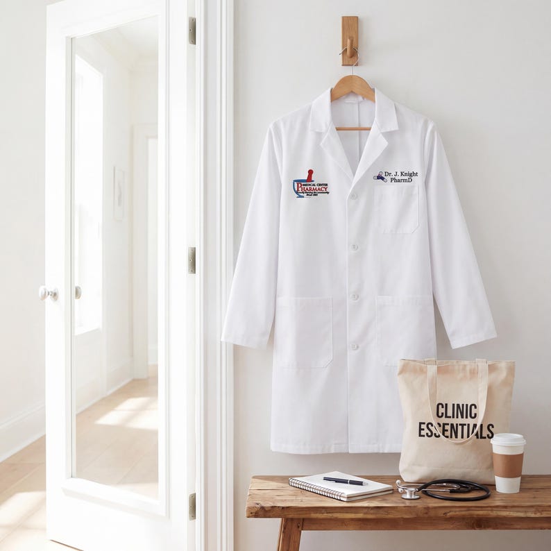 Custom Embroidered Doctor Lab Coat, Personalized Medical White Coat ...