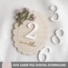 Floral Baby Monthly Milestone Sign SVG, Laser Cutting File, Flower Baby ...