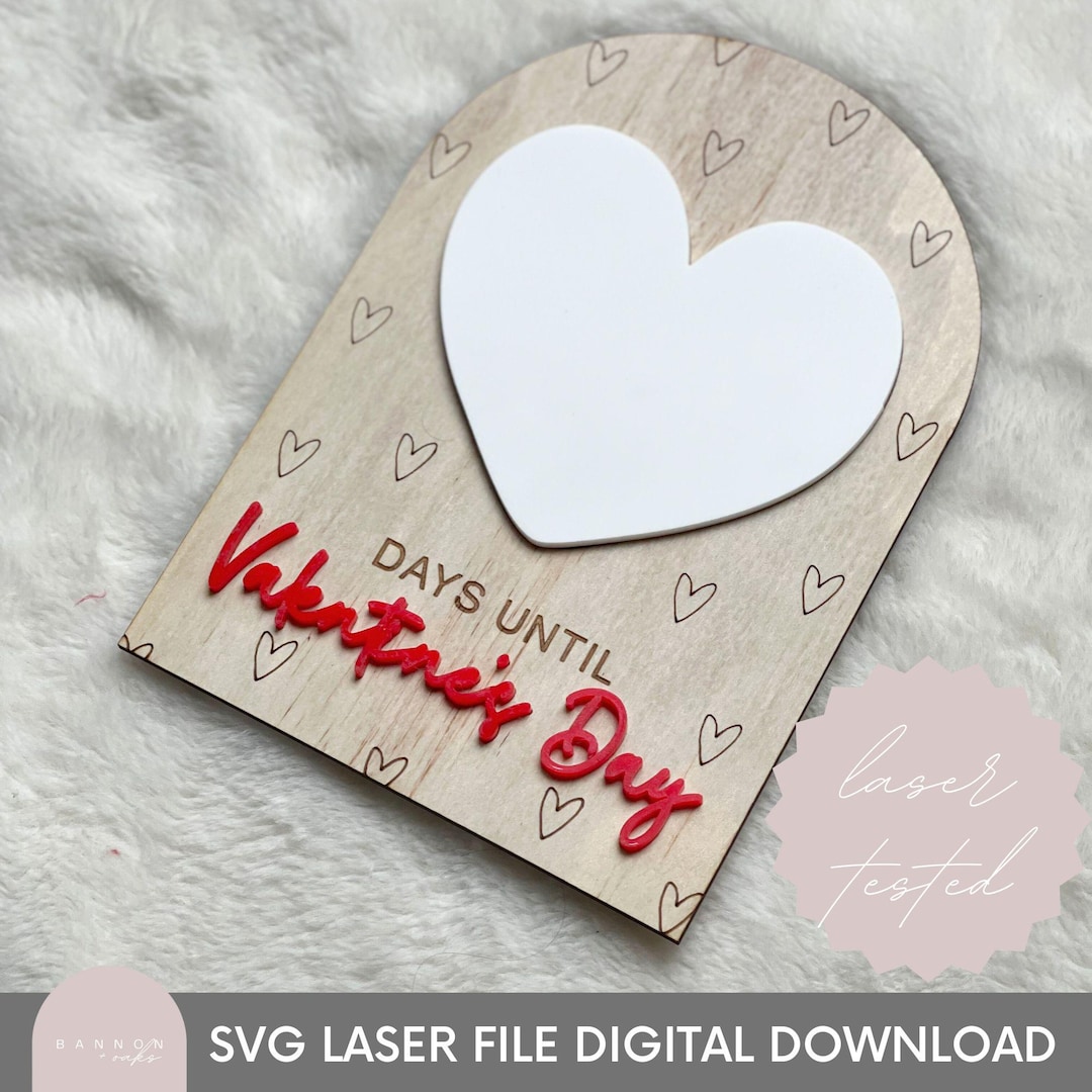 Valentine's Day Countdown SVG, Valentine SVG, Countdown to Valentine's ...