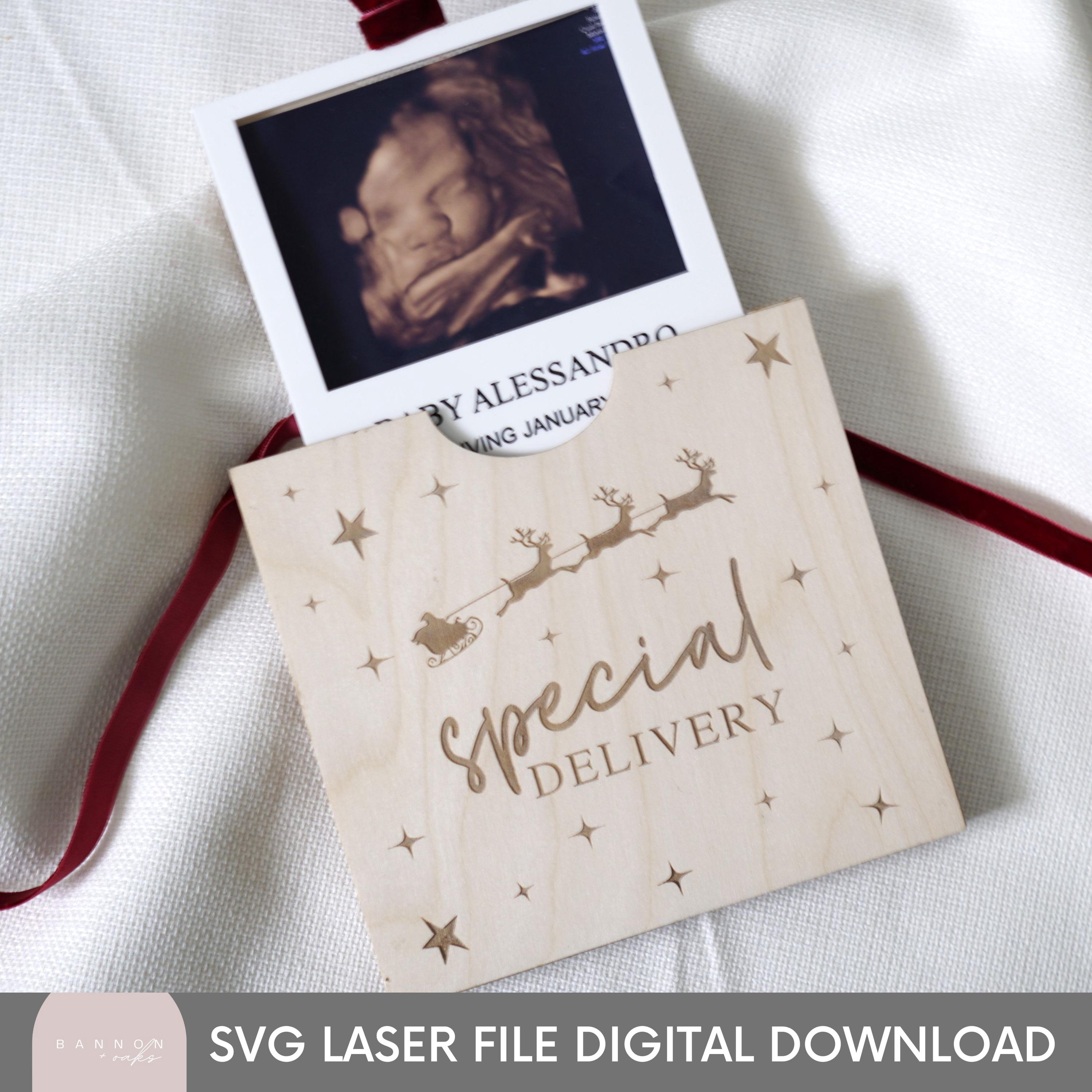 Personalized Ultrasound Picture Frame Ornament SVG, Pregnancy ...