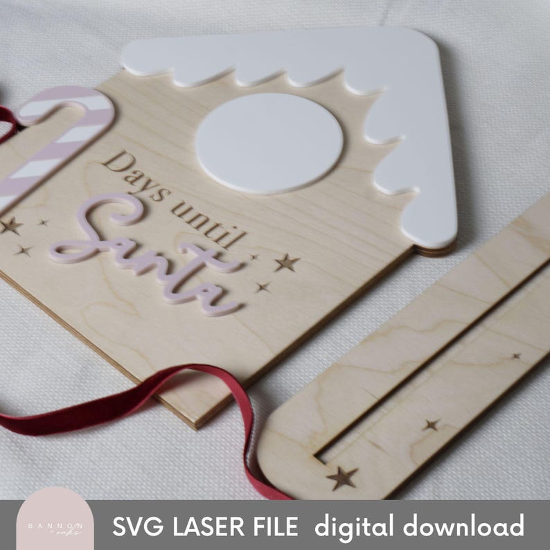 Christmas SVG, Christmas Countdown Sign, Santa Countdown, SVG Laser ...