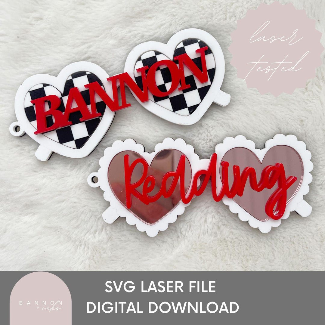 Valentine Heart Glasses SVG, Scalloped Heart Glasses, Valentine SVG ...