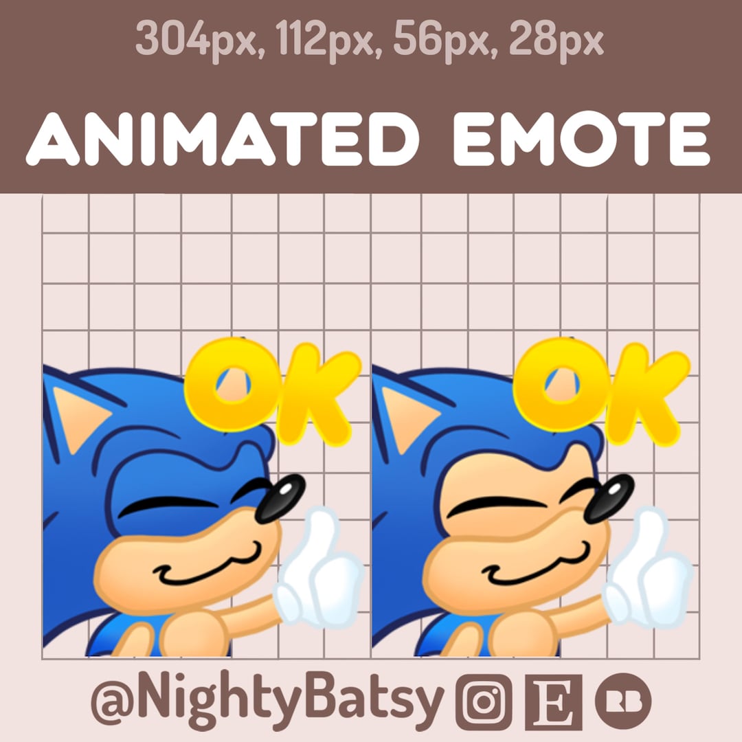 Sonic Thumbs up Animated Emote for Twitch & Discord - Etsy