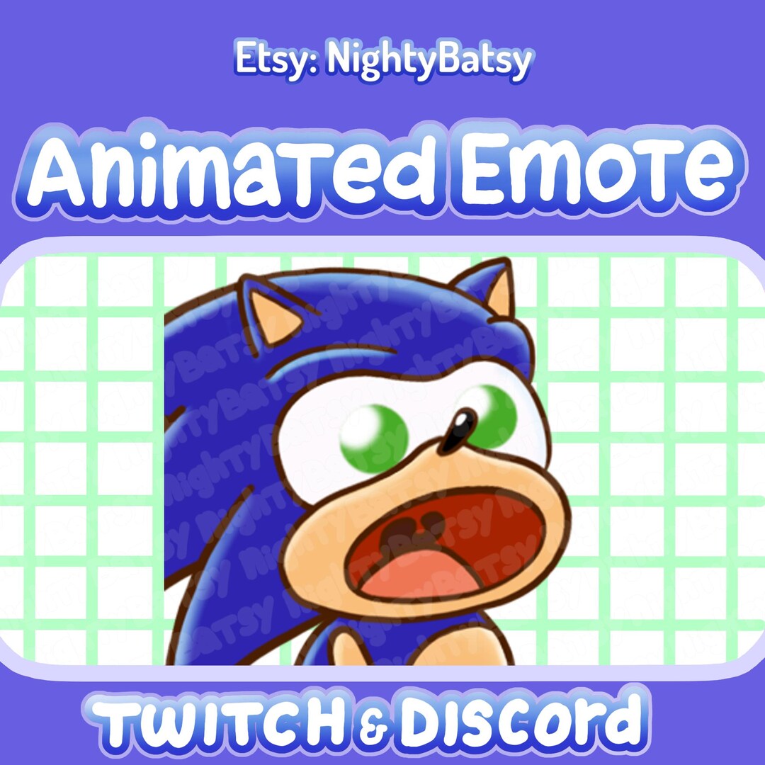 Animated Emote Sonic Shocked Gasp for Twitch & Discord Sonic the ...
