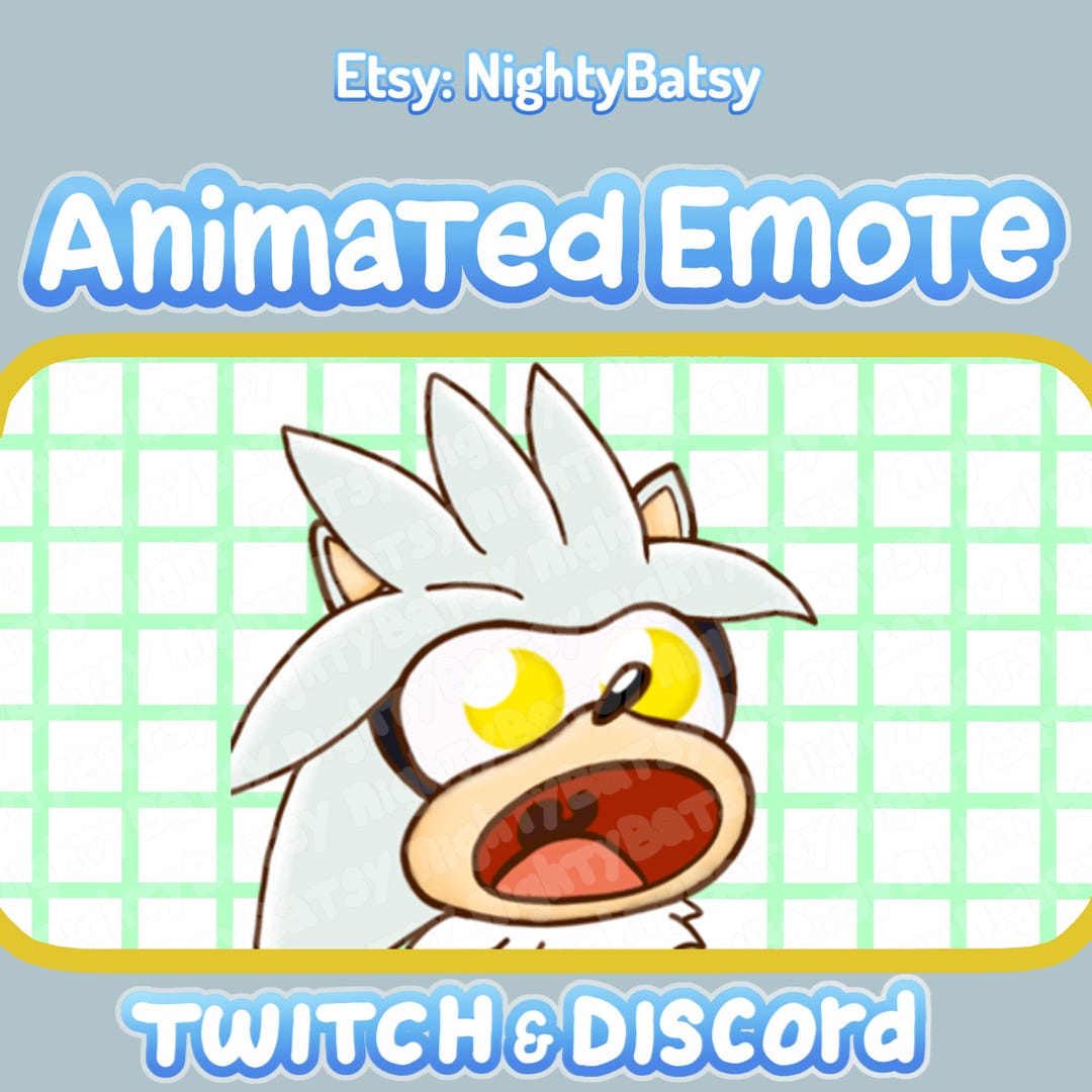 Animated Emote Silver Shocked Gasp for Twitch & Discord Silver the ...