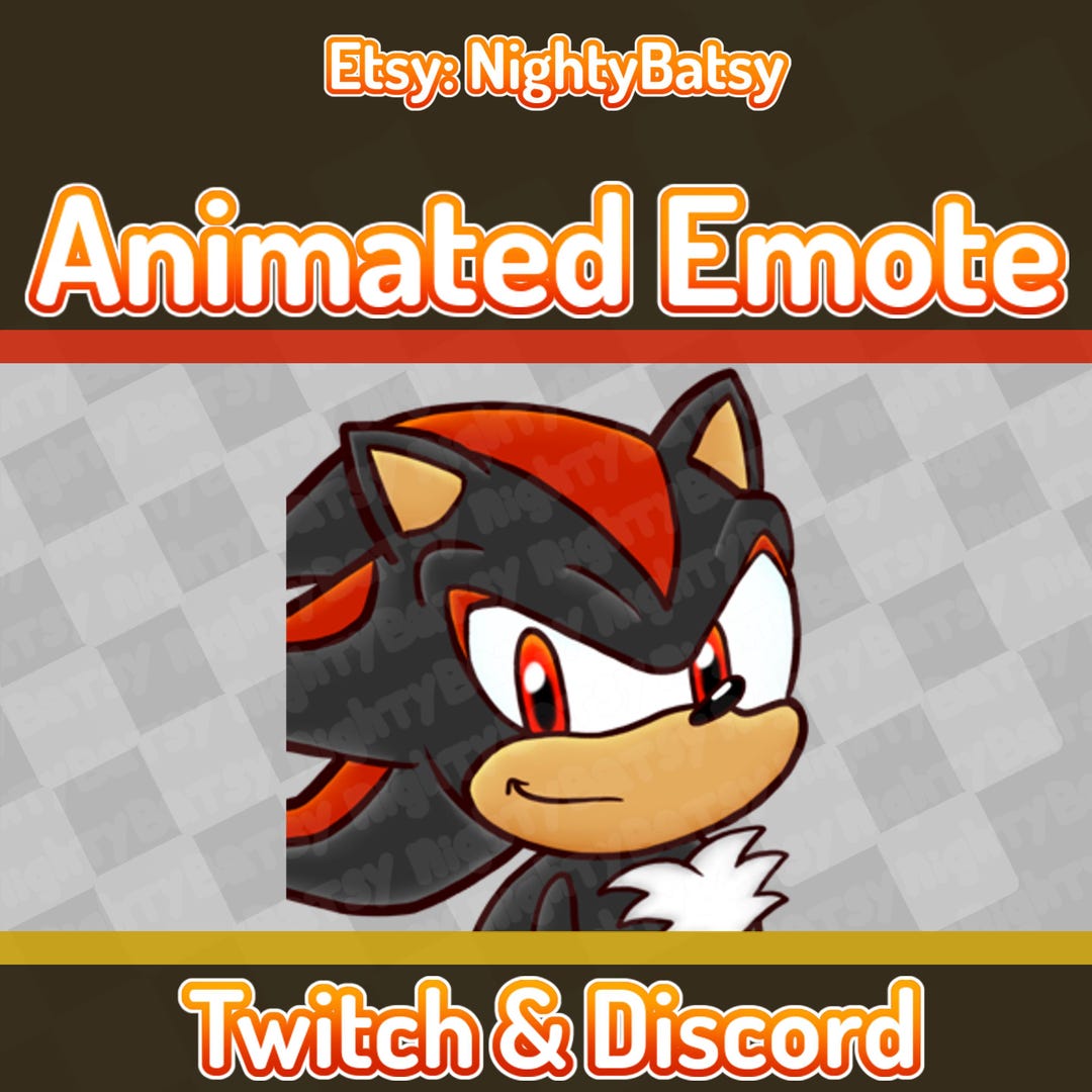 Animated Emote Shadow the Hedgehog Smirk Chaos Control for Twitch ...