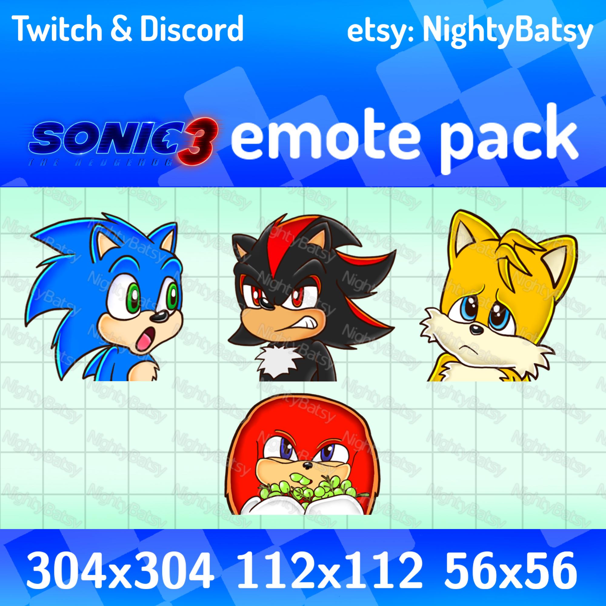 Sonic the Hedgehog 3 Sonic, Shadow, Tails, Knuckles Emote Pack for ...