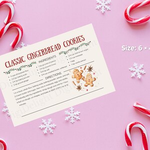 Printable Holiday Recipe Cards Christmas Recipe Card Set Festive ...