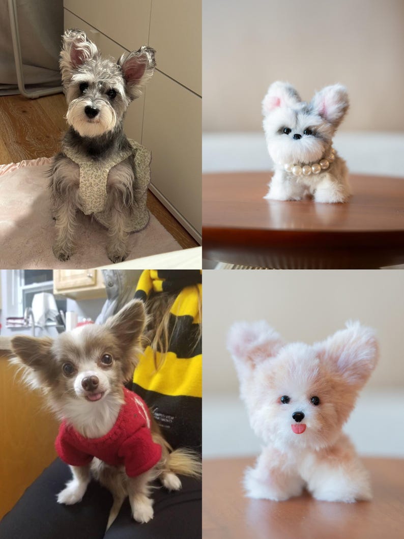 Custom Dog Plush Keychain, Cute Stuffed Dog Plush, Dog Bag Charm, Gifts ...
