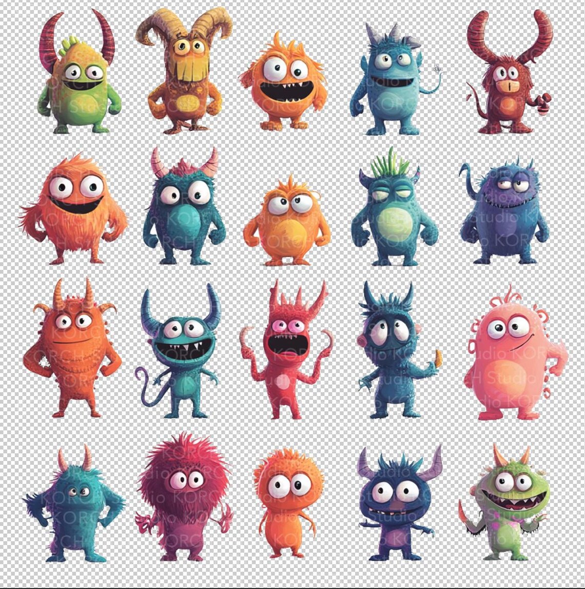88 PNG Cute Monster Clipart, Kids Monster Design, Whimsical Monsters ...