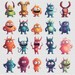 88 PNG Cute Monster Clipart, Kids Monster Design, Whimsical Monsters ...