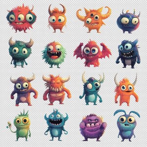 88 PNG Cute Monster Clipart, Kids Monster Design, Whimsical Monsters ...