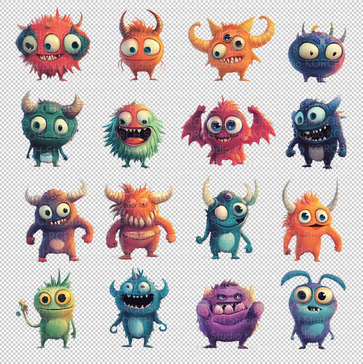 88 PNG Cute Monster Clipart, Kids Monster Design, Whimsical Monsters ...