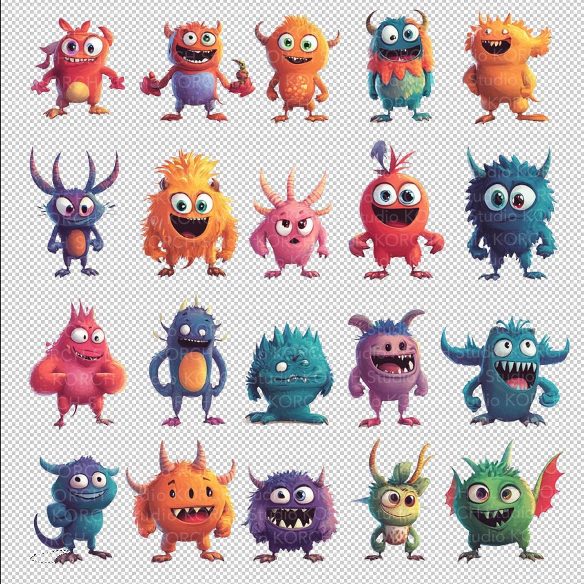 88 PNG Cute Monster Clipart, Kids Monster Design, Whimsical Monsters ...