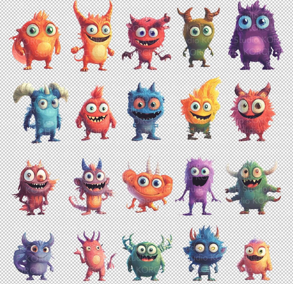 88 PNG Cute Monster Clipart, Kids Monster Design, Whimsical Monsters ...