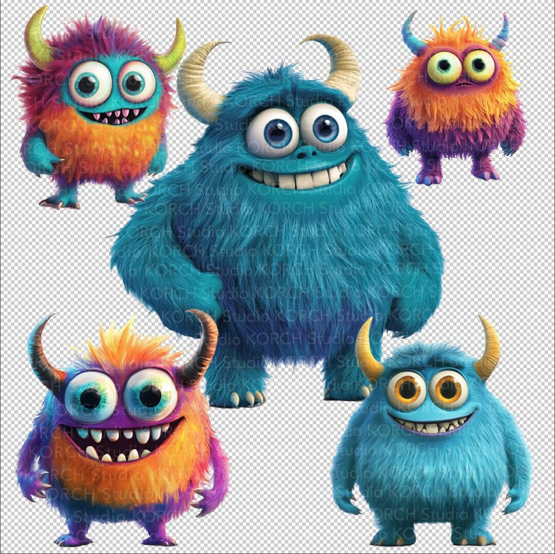 17 PNG Whimsical Monsters Clipart, Cute Monster Clipart, Kids Monster ...