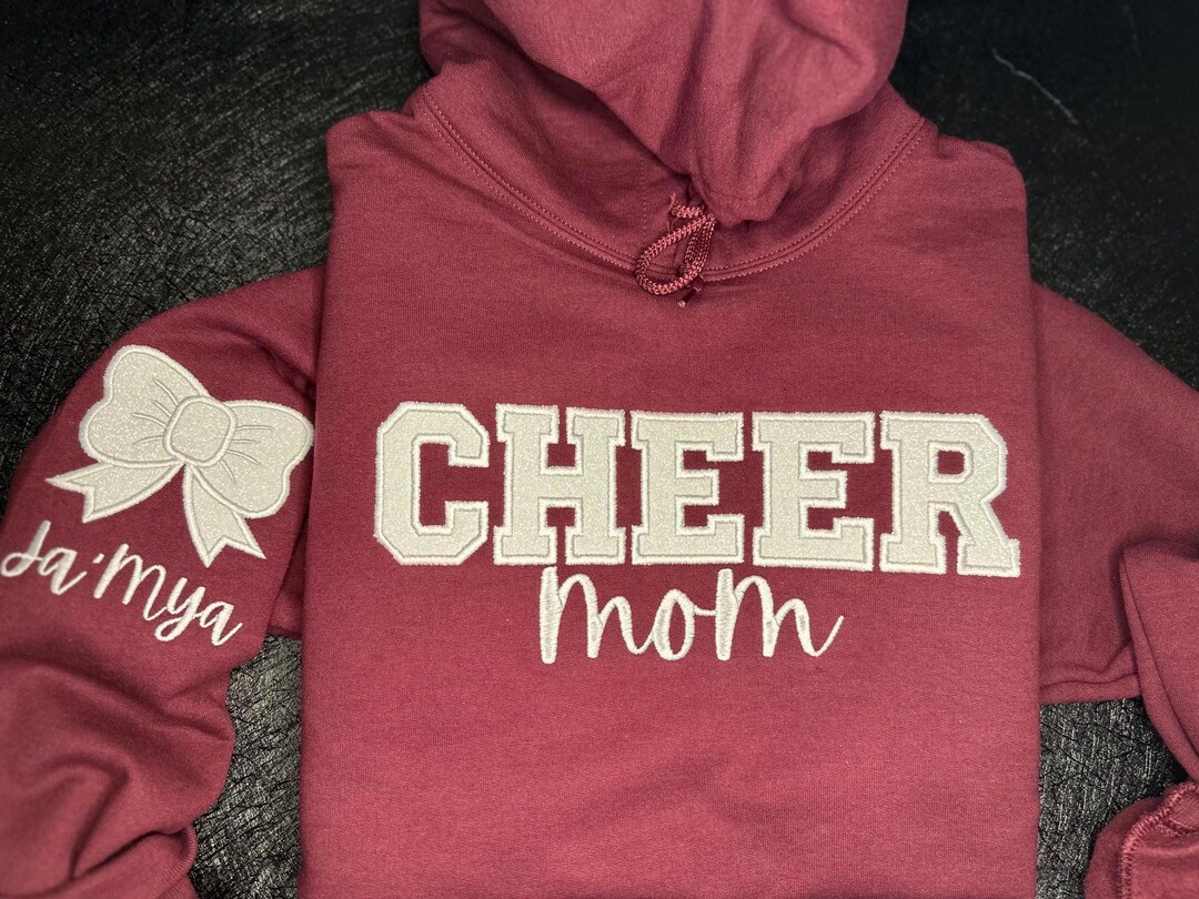 Embroidered Cheer Sweatshirt, Cheerleading Hoodie, Embroidered ...