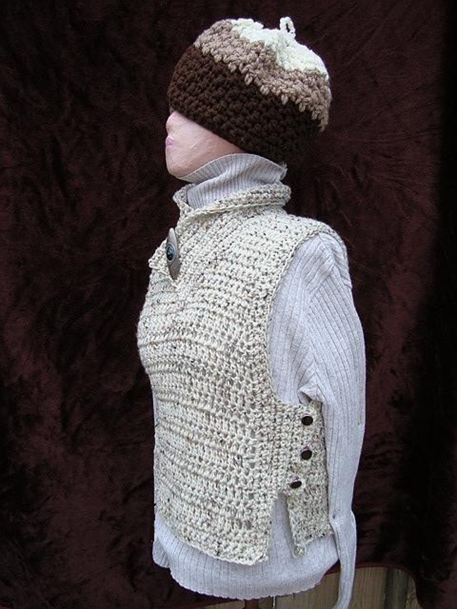 INSTANT DOWNLOAD Crochet Pattern PDF 107 Tabbard Vest - Etsy