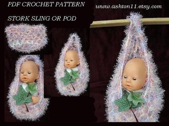 INSTANT DOWNLOAD Crochet Pattern PDF 88 Stork Pouch or Pod - Etsy
