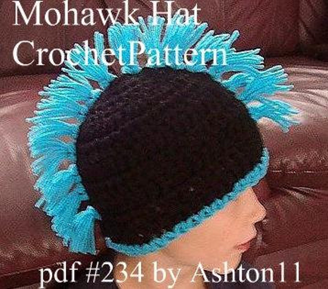 Crochet Patterns Mohawk Hat PDF 234 INSTANT DOWNLOAD Crochet Patterns ...