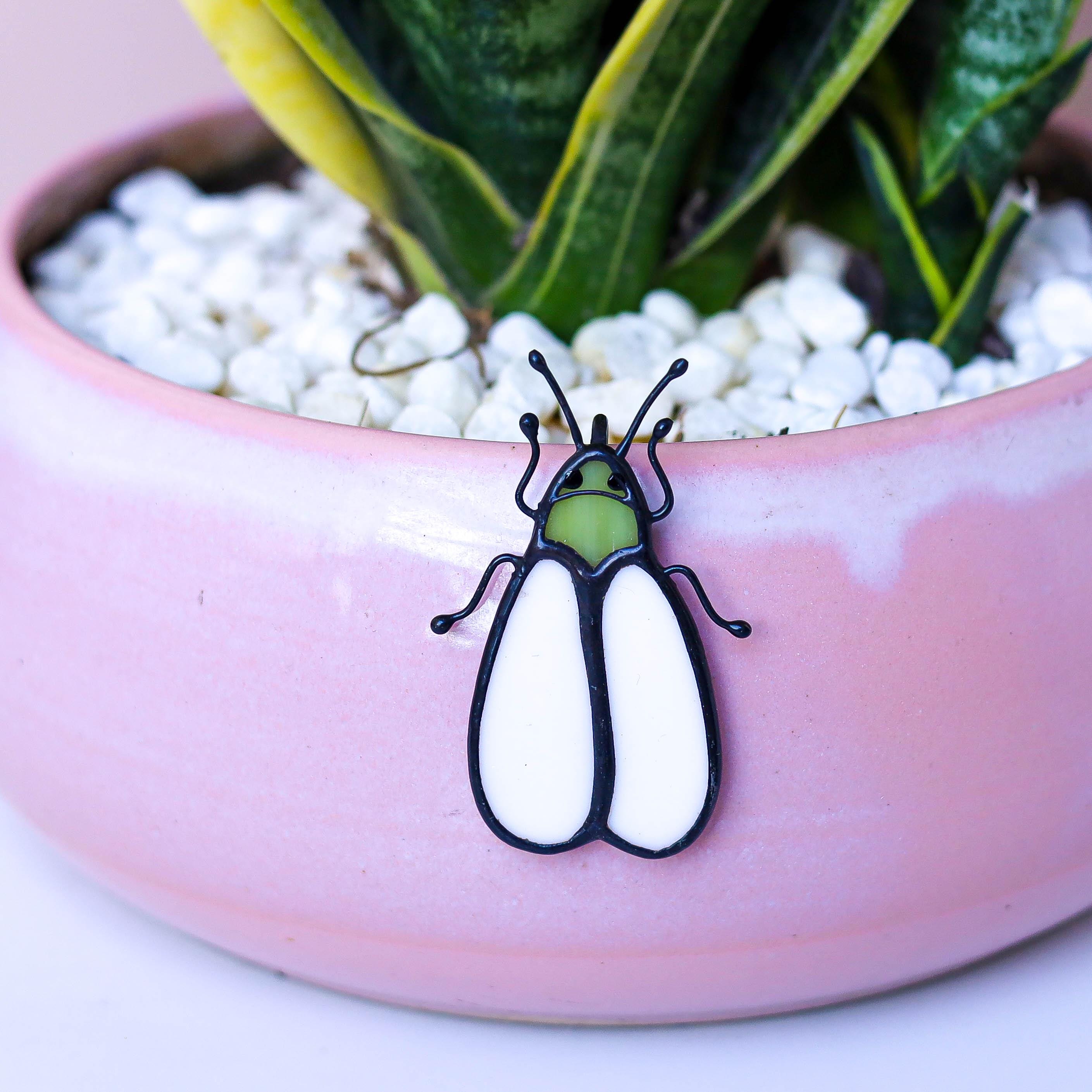 Stained Glass Bug Pot Hugger, Insect Planter Decor, Plant Mom Gift ...
