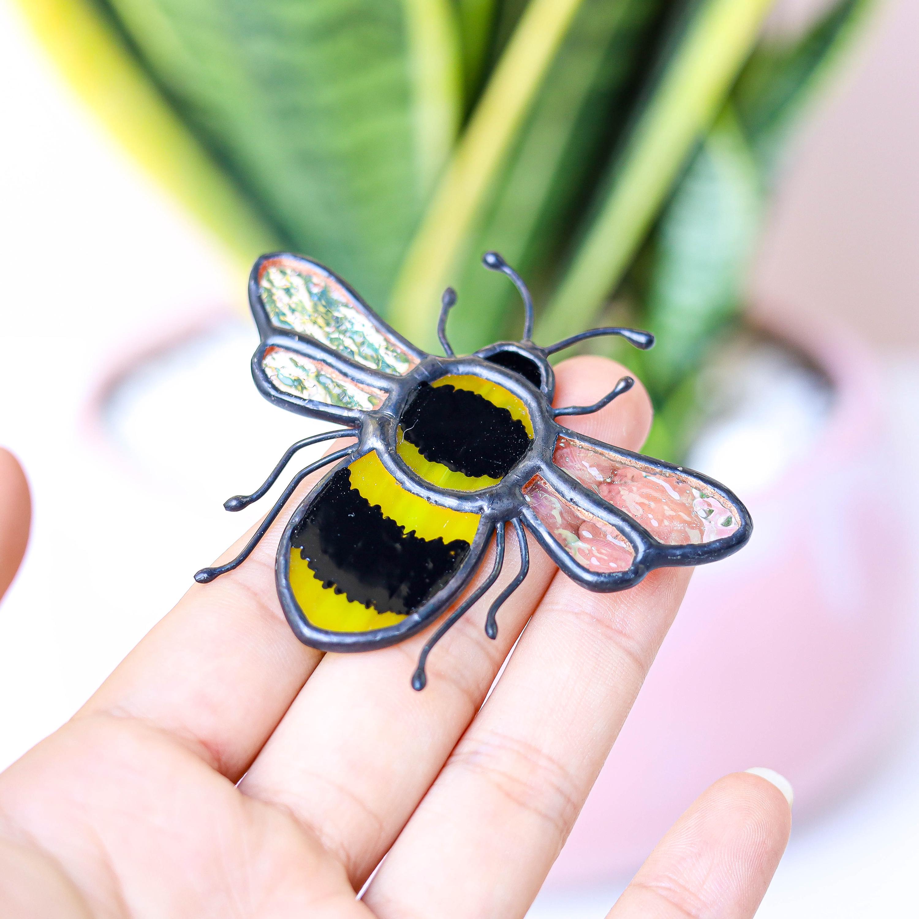 Stained Glass Bug Pot Hugger, Insect Planter Decor, Plant Mom Gift ...