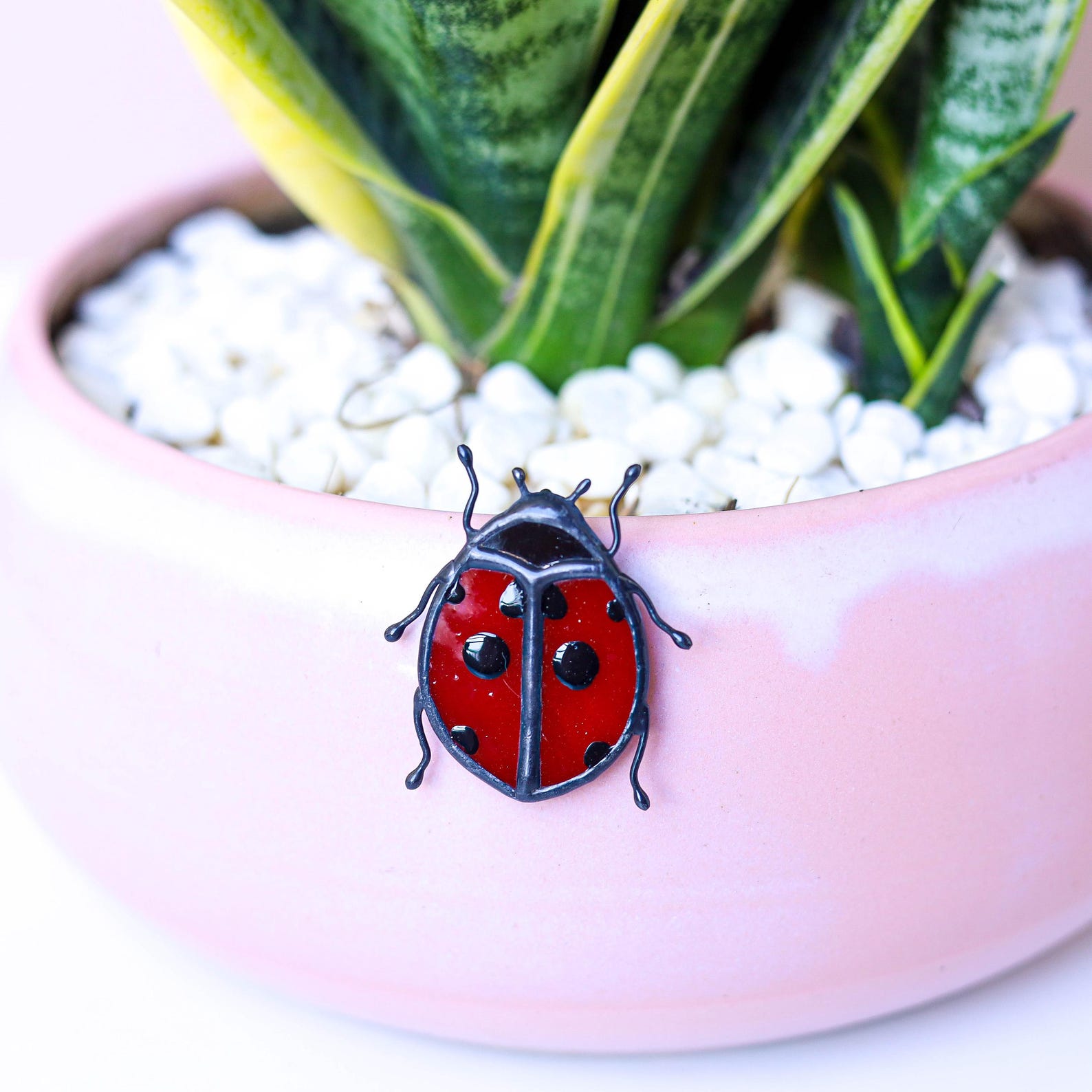 Stained Glass Bug Pot Hugger, Insect Planter Decor, Plant Mom Gift ...