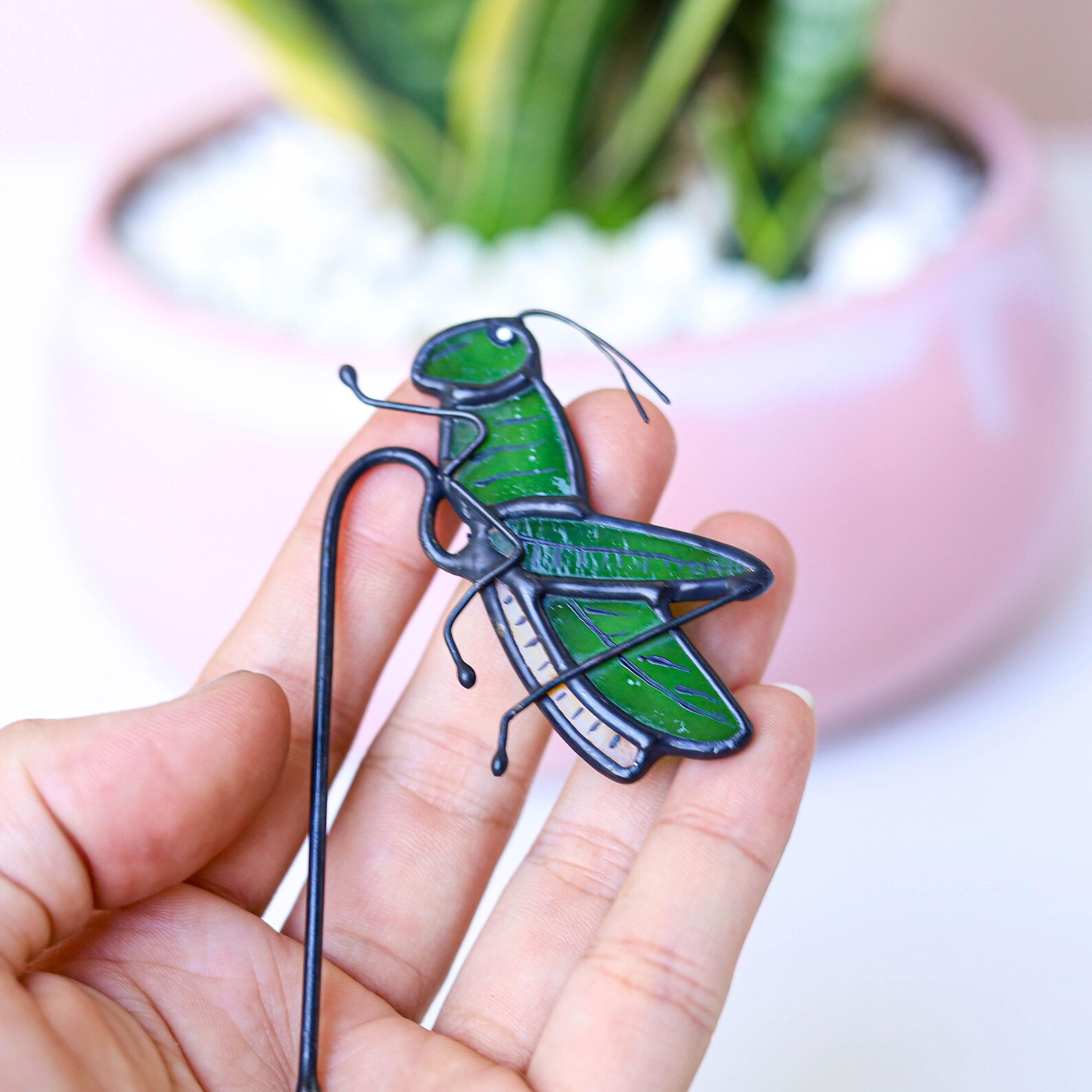 Stained Glass Bug Pot Hugger, Insect Planter Decor, Plant Mom Gift ...