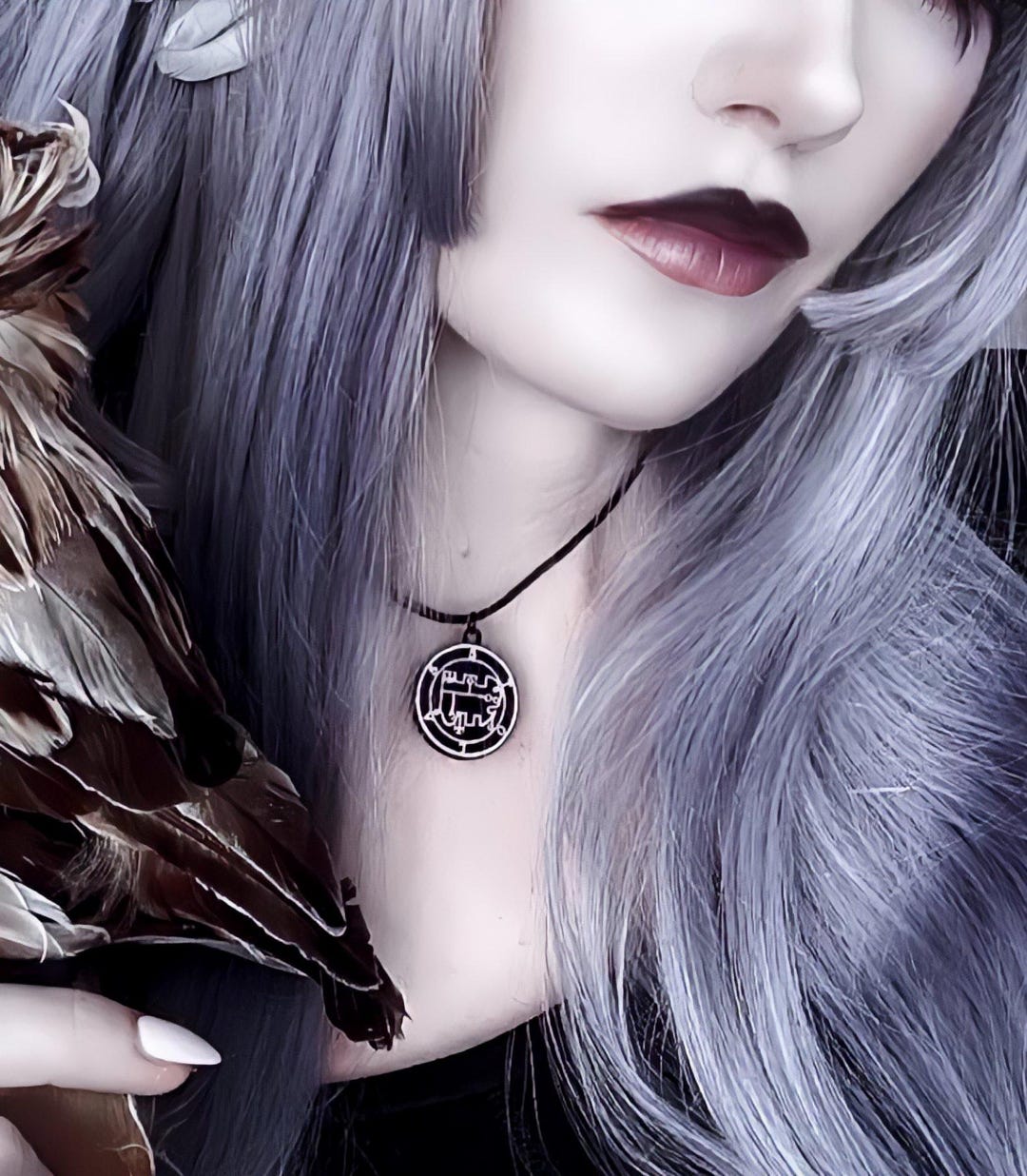 Sigil of Stolas Necklace Black Gothic Spiritual Pagan Occult Black ...