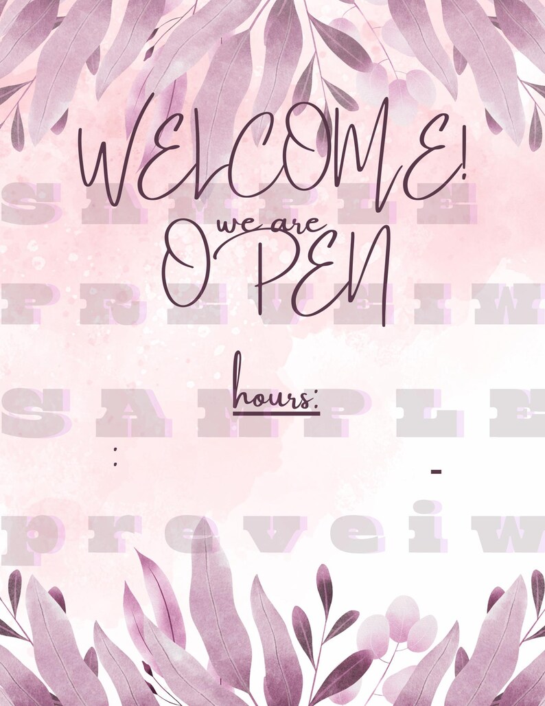 Printable Download-“welcome We Are Open” - Etsy
