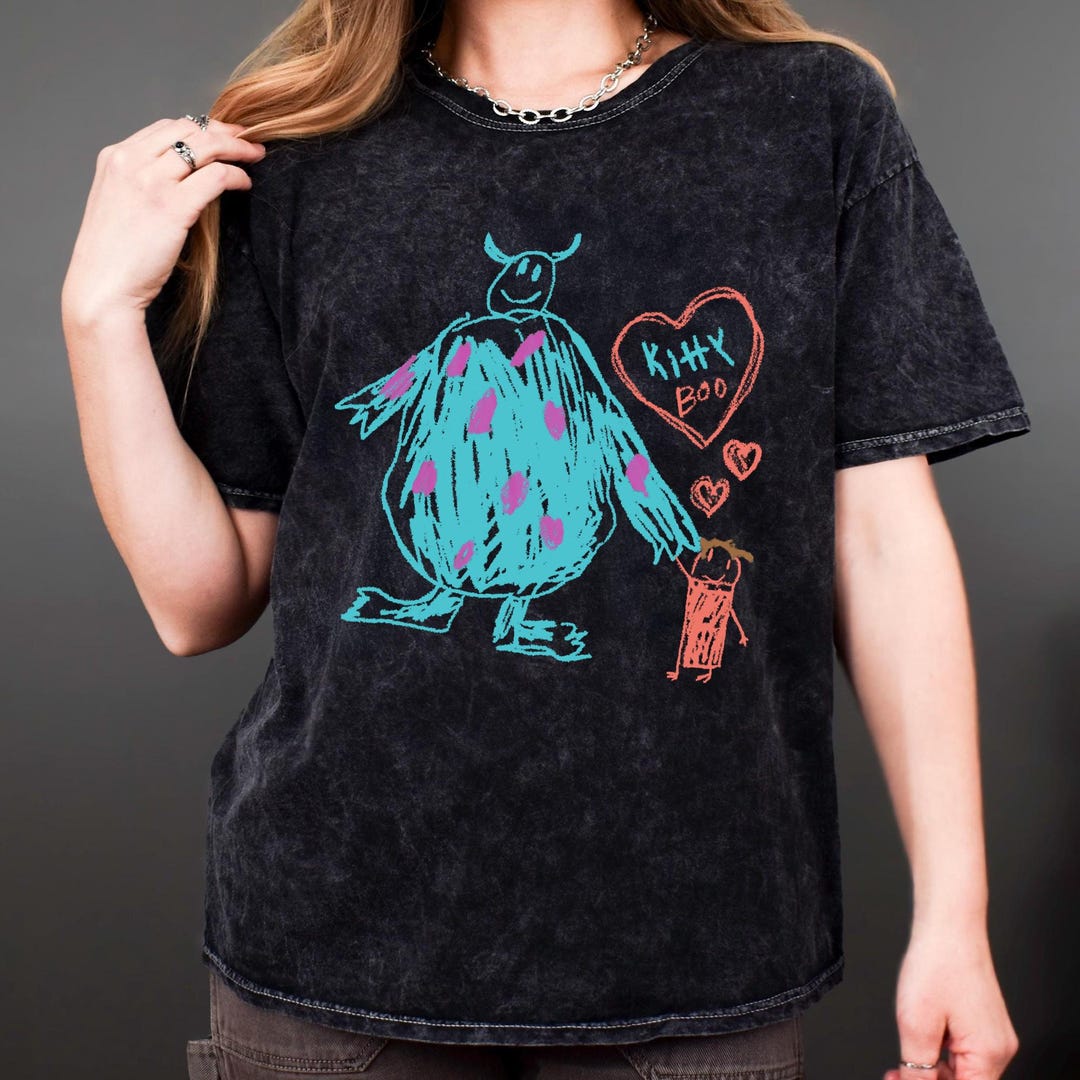 Sulley Kitty and Boo Crayon Drawing by Boo Shirt Monster Inc Shirt ...