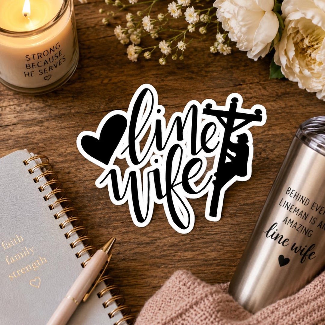Linewife Kiss-cut Sticker Vinyl Decal: Lineman Wife Gift - Etsy