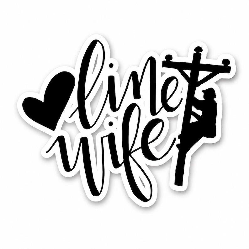 Linewife Kiss-cut Sticker Vinyl Decal: Lineman Wife Gift - Etsy