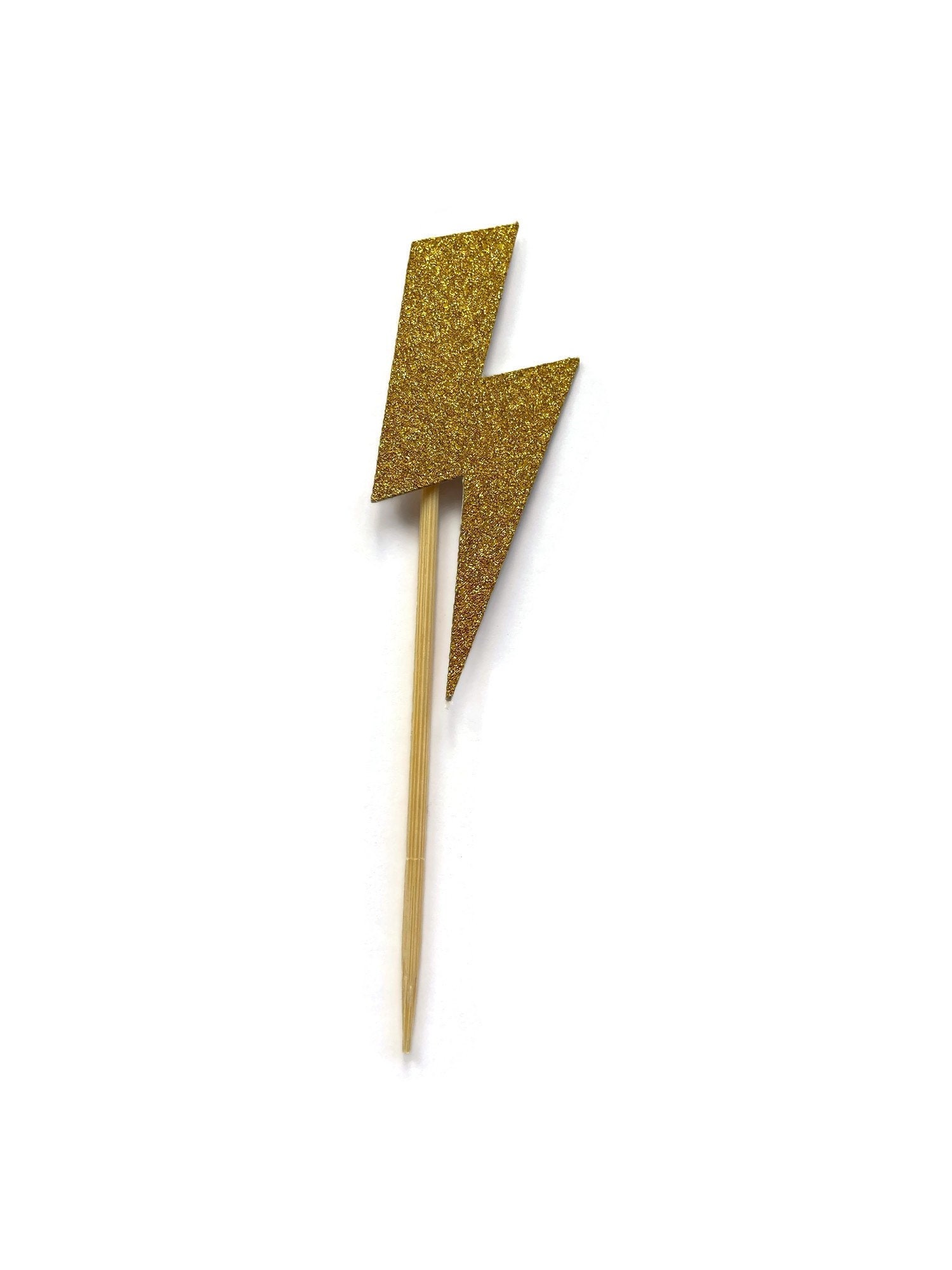 Lightning Bolt Cake Topper 10 Colour Superhero Cupcake Picks - Etsy UK