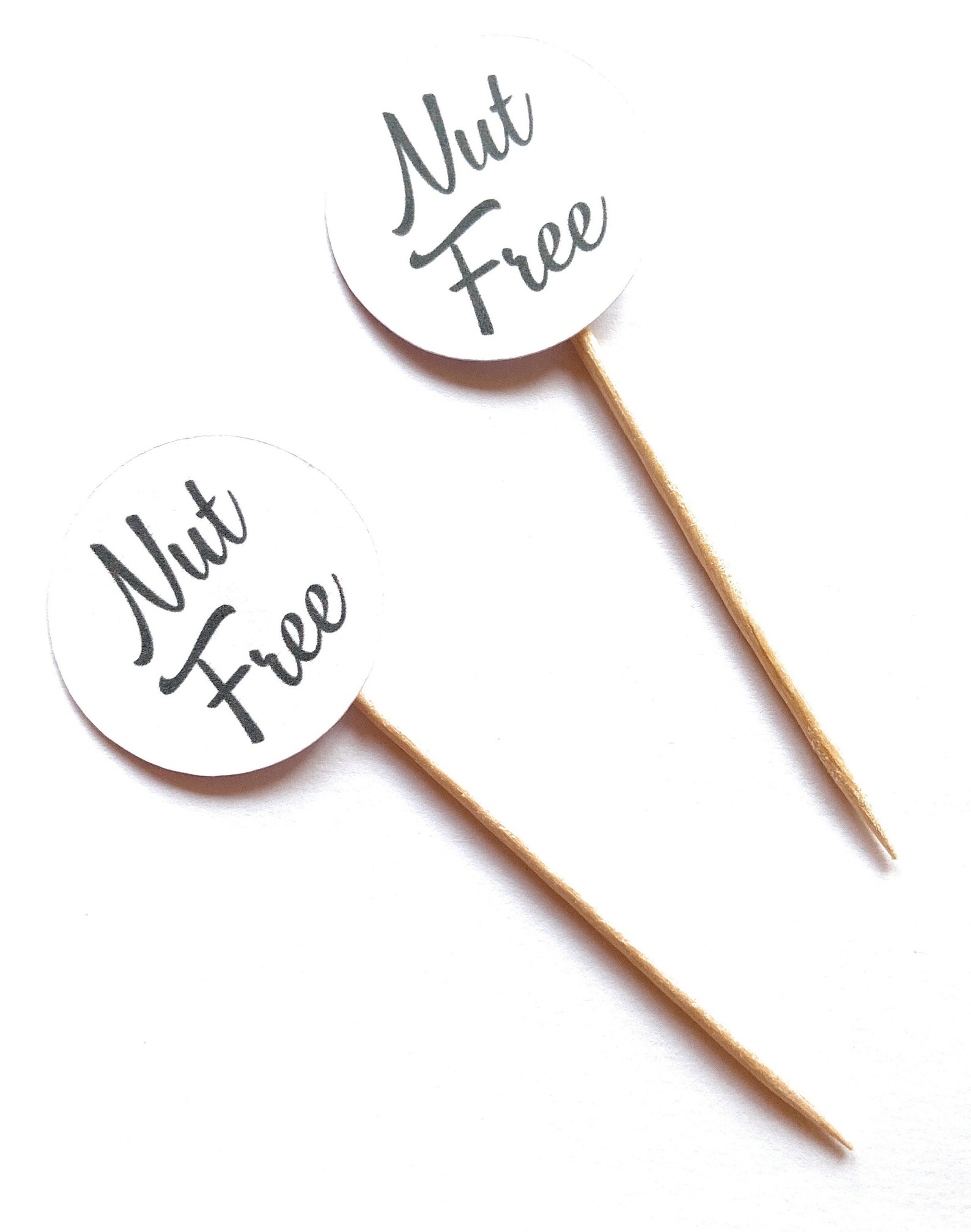 Food Allergy Cupcake Toppers, Food Label Stick, Food Intolerance Flag ...