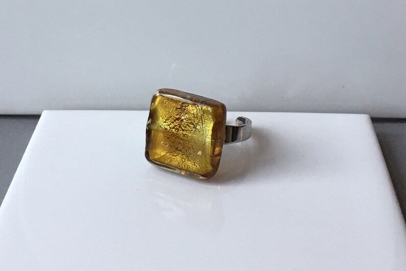 Large Blue Chunky Murano Glass Ring |statement Sky Blue Ring | Italian ...