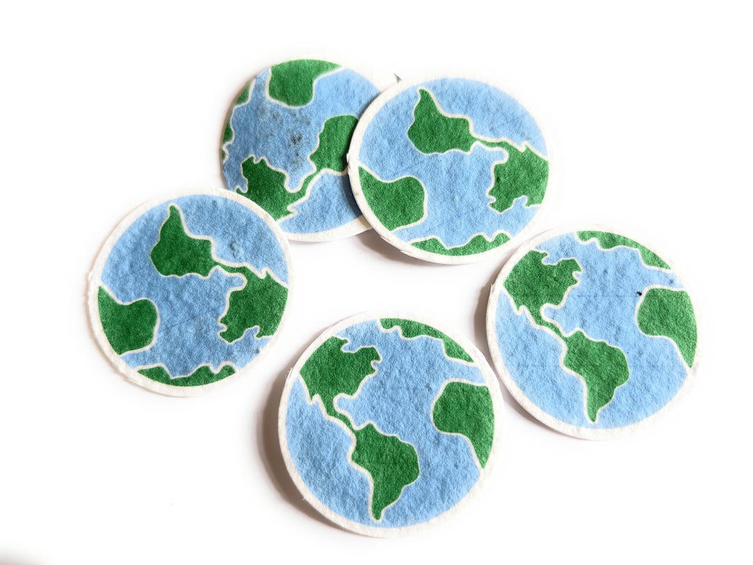 World Shape Plantable Seeded Card Paper Disc, Seed Paper Shapes, Eco ...