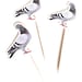 12 Pigeon Cake Toppers, Pigeon Cake Decorations, Nature Food Sticks ...