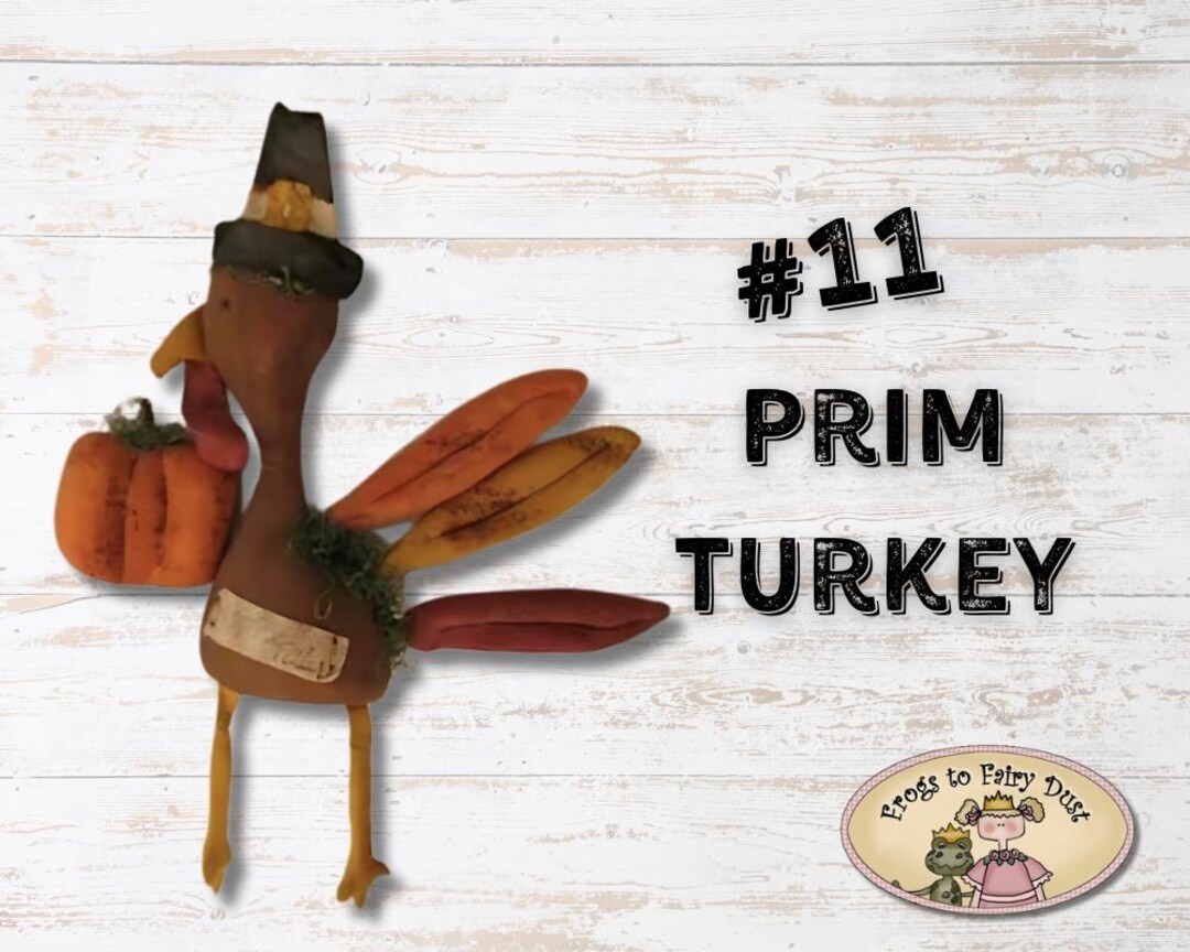 Primitive Raggedy Ann Turkey Doll E-pattern: Prim Fall Decor (digital ...