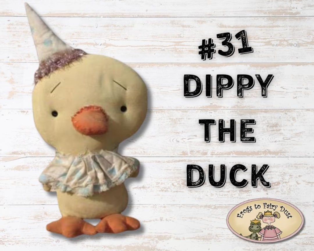 DIGITAL Dippy the Duck Prim Rag Doll E-pattern - Easter - Baby Shower ...