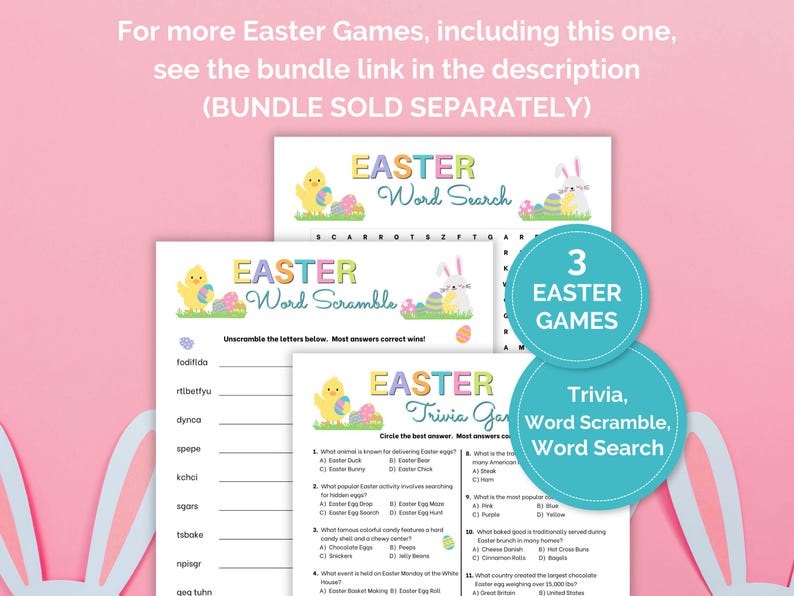 Easter Word Search, Easter Activities for Adults and Kids, Printable ...