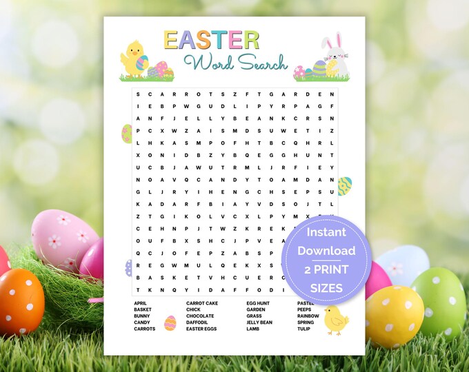 Printable Easter Games and Activities, Easter Word Search, Easter Maze ...