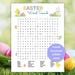 Easter Word Search, Easter Activities for Adults and Kids, Printable ...